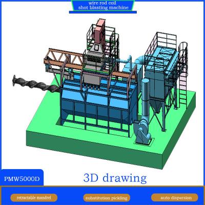 China Electric Wire Rod Coil Shot Blasting Machine for Bolts Wire Descaling The Newest Model for sale