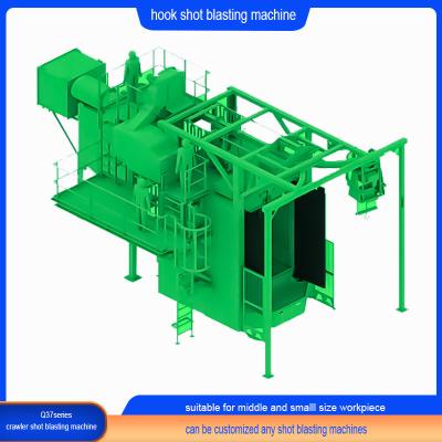 China Hook Spinner Hanger Shot Blasting Machine Derusting and Efficiency for Metal Products for sale