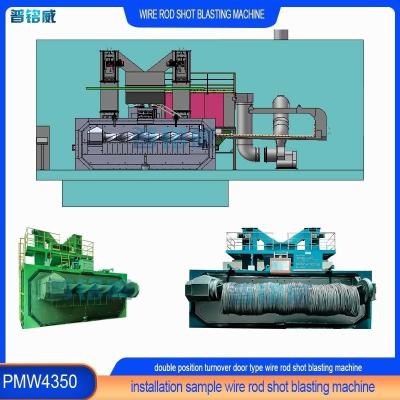 China Wire Rod Coil Shot Blasting Machine and Customization for Removing Prestressing Force for sale