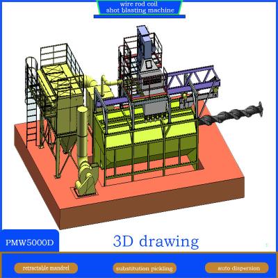 China One Year After-sales Service Wire Rod Shot Blasting Machine for 0.3 mm Low Carbon Steel for sale