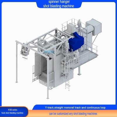 China 2500kg Strong Spinner Hanger Shot Blasting Machine with Gears and Technological Treatments for sale