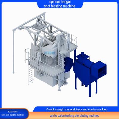 China Advanced Crawler Abrator Spinner Hanger Shot Blasting Machine for Magnesium Castings for sale