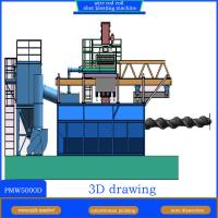 China PMW5000D Automatic Dispersing Wire Rod Shot Blasting Machine with Retractable Coil Shot for sale