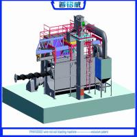 China PMW5000D Automatic Dispersing Wire Rod Shot Blasting Machine with Retractable Coil Shot for sale
