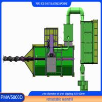 China PMW5000D Automatic Retractable Screw Mandrel Wire Rod Coil Shot Blasting System Machine for sale