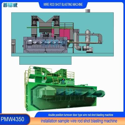 China 3-6 Coils Per Hour Production Efficiency Descaling Shot Blasting Machine for Wire Rod for sale