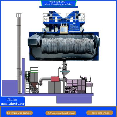 China PLC Controlled Mandrel Shot Blasting Machine with Smooth Operation in 6.5*5.5*6m Size for sale