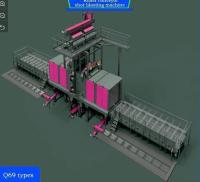 China 4*11kw High Convection Pre-Heater Roll Conveyor Shot Blasting Machine Customization for sale