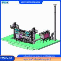 China 30kw/Set Impeller Head Power Pmw 5500 Wire Rod Shot Blasting Machine 8 Blast Wheels for sale