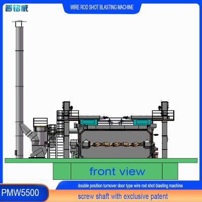 China 4-9 Coils Per Hour Up and Down Turnover Door Wire Rod Coil Shot Blasting Machine for sale