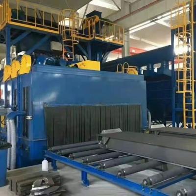 China 10 Tons Roller Table Shot Blasting Machine for Stainless Steel Plate Surface Cleaning for sale