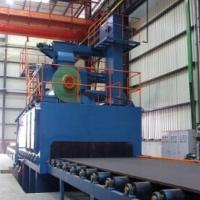 China 10 Tons Roller Table Shot Blasting Machine for Stainless Steel Plate Surface Cleaning for sale