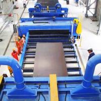 China 10 Tons Roller Table Shot Blasting Machine for Stainless Steel Plate Surface Cleaning for sale