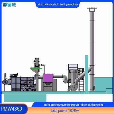 China Customized Wire Rod Coil Shot Blasting Machine for Cleaning of 3-6 Coils Per Hour for sale