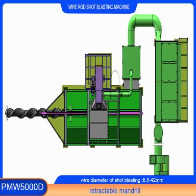 China 2-4 Coils Per Hour Production Smooth Operation Wire Rod Coil Shot Blasting Machine for sale