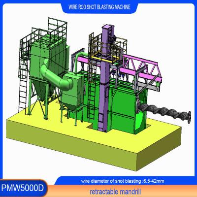 China Electric Fuel Wire Rod Coil Shot Blasting Machine with 30kw/Set Impeller Head Power for sale