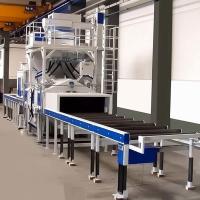 China High Cleanliness 2m Width Steel Plate Roller Conveyor Shot Blasting Cleaning Machine for sale