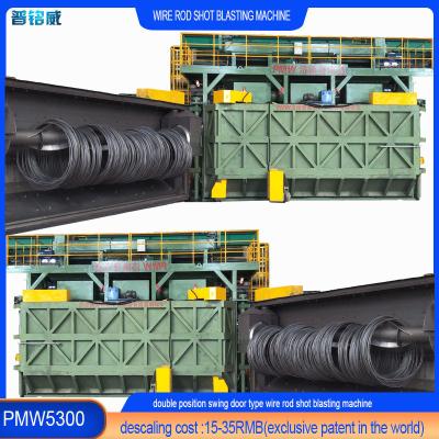China PMW5300 Wire Rod Coils Shot Blasting Machine for Wire Surface Derusting and Cleaning for sale