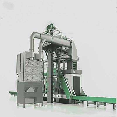 China Roller Pass Through Shot Blasting Machine with Cantilever Centrifugal Blasting Wheel for sale