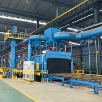 China 4*11kw Impeller Head Power Roller Conveyor Shot Blasting Machine for Steel Sheet Derusting for sale