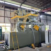 China Yellow and Blue Steel I-Beam Cleaning Equipment Roller Conveyor Shot Blasting Machine for sale