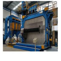 China Double Position Turnover Door Wire Rod Shot Blasting Machine with Fasteners 9.5*6.1*6.9m for sale