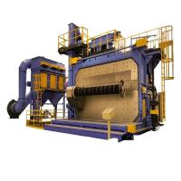 China Double Position Turnover Door Wire Rod Shot Blasting Machine with Fasteners 9.5*6.1*6.9m for sale