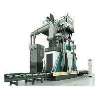 China 4*11kw Impeller Head Power Crawler Abrator for Metal Sheets in Roller Conveyor Design for sale