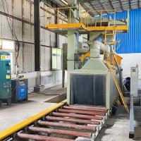 China 4*11kw Impeller Head Power Crawler Abrator for Metal Sheets in Roller Conveyor Design for sale