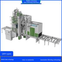 China Uniform Surface Cleaning Roller Conveyor Shot Blasting Machine with Dust Collector for sale
