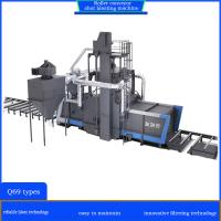 China 800mm Pitch Roller Conveyor Shot Blasting Machine with 4*11kw Impeller Head Power and One for sale