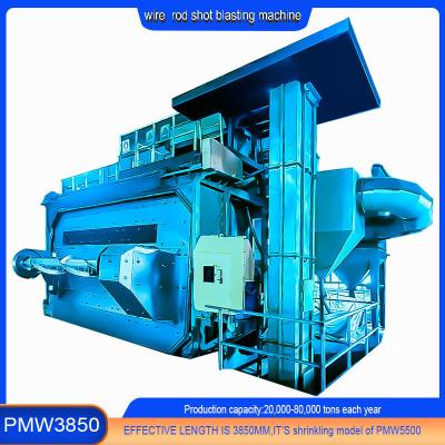 China High Cleanliness Coil Rod Shot Blasting Machine 8-42 mm for Customized Wire Diameter for sale