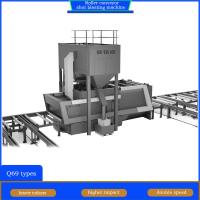 China Customized M 13 Liner Steel Plate Roller Pass Through Conveyor Shot Blasting Machine for sale