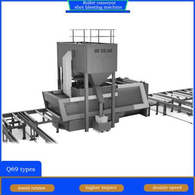 China Automatic Electric Roller Conveyor Shot Blasting Machine with Perfect Dust Collector for sale
