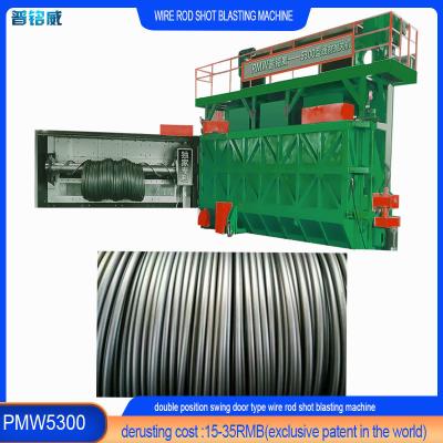 China PMW5300 Steel Wire Shot Blasting Machine for Horizontal Swing Door Cleaning Solution for sale