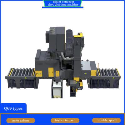 China Customized Capacity Dust Collector Roller Conveyor Shot Blasting Machine for Rust Removal for sale