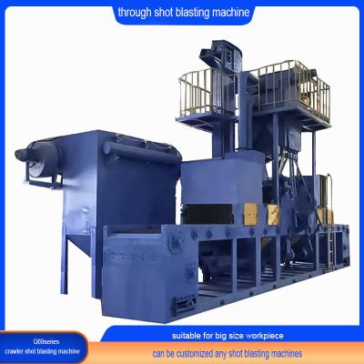 China Steel Construction Automatic Roller Conveyor Shot Blasting Machine with Electric Fuel for sale