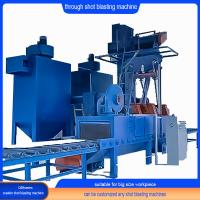 China Steel Construction Automatic Roller Conveyor Shot Blasting Machine with Electric Fuel for sale