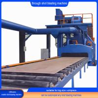 China Steel Construction Automatic Roller Conveyor Shot Blasting Machine with Electric Fuel for sale