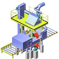China Roller Conveyor Catenary-Through Abrator for H Beam Shot Blasting Machine Customized for sale