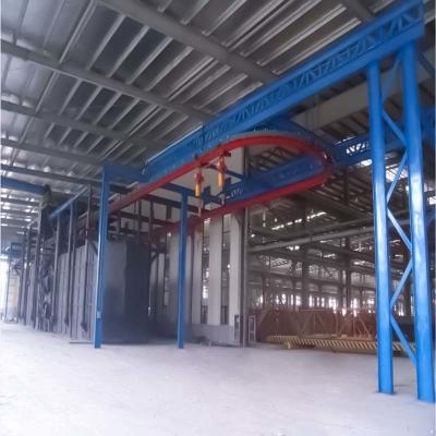 China International Standard Overhead Conveyor Rail Shot Blasting Machine for Multiple Hooks for sale