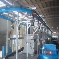 China Residue Free Custom Overhead Rail Conveyor Shot Blasting Machine with Multiple Hooks for sale