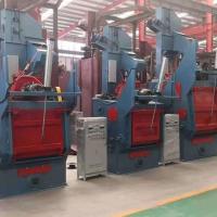 China 1 Ton Special Rubber Crawler Shot Blasting Machine for Long and Wide Screw Parts for sale