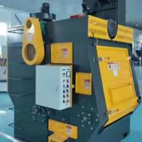China 1 Ton Special Rubber Crawler Shot Blasting Machine for Long and Wide Screw Parts for sale