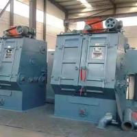 China 1 Ton Special Rubber Crawler Shot Blasting Machine for Long and Wide Screw Parts for sale