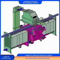 China Electric Overhead Straight Rail Conveyor Shot Blasting Machine with Multiple Colors for sale