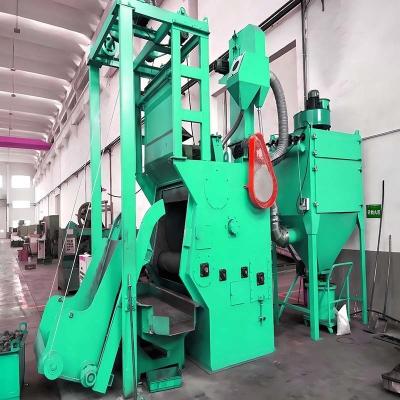 China Crawler Abrator Rubber Tumble Belt Type Shot Blasting Cleaning Machine for Iron Castings for sale