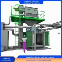 China Overhead Continuous Hook Conveyor Shot Blasting Machine with Wear Resistant Manganese Steel for sale