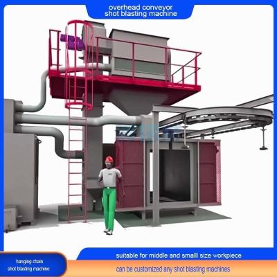 China 20t Overhead Chain Rail Hook Conveyor Shot Blasting Machine with 20 Years Experience for sale