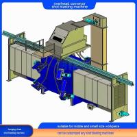 China High Operational Safety Overhead Straight Rail Hook Conveyor Shot Blasting Machine for sale
